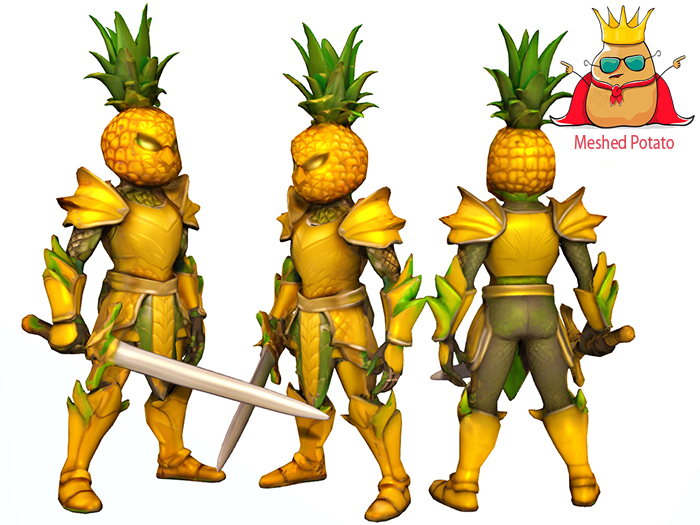 Second Life Marketplace - Meshed Potato Pineapple Knight Full Perm